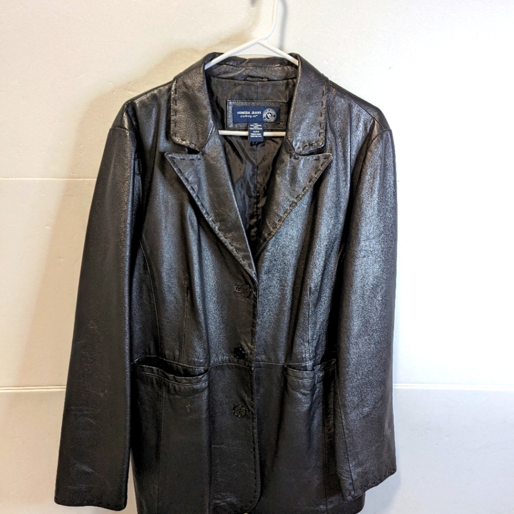Venezia Leather Coat - Gem